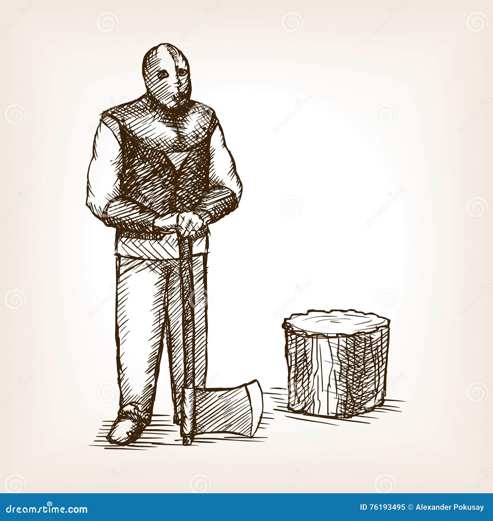 Illustration A Executioner Character For Halloween In Flat Style ...