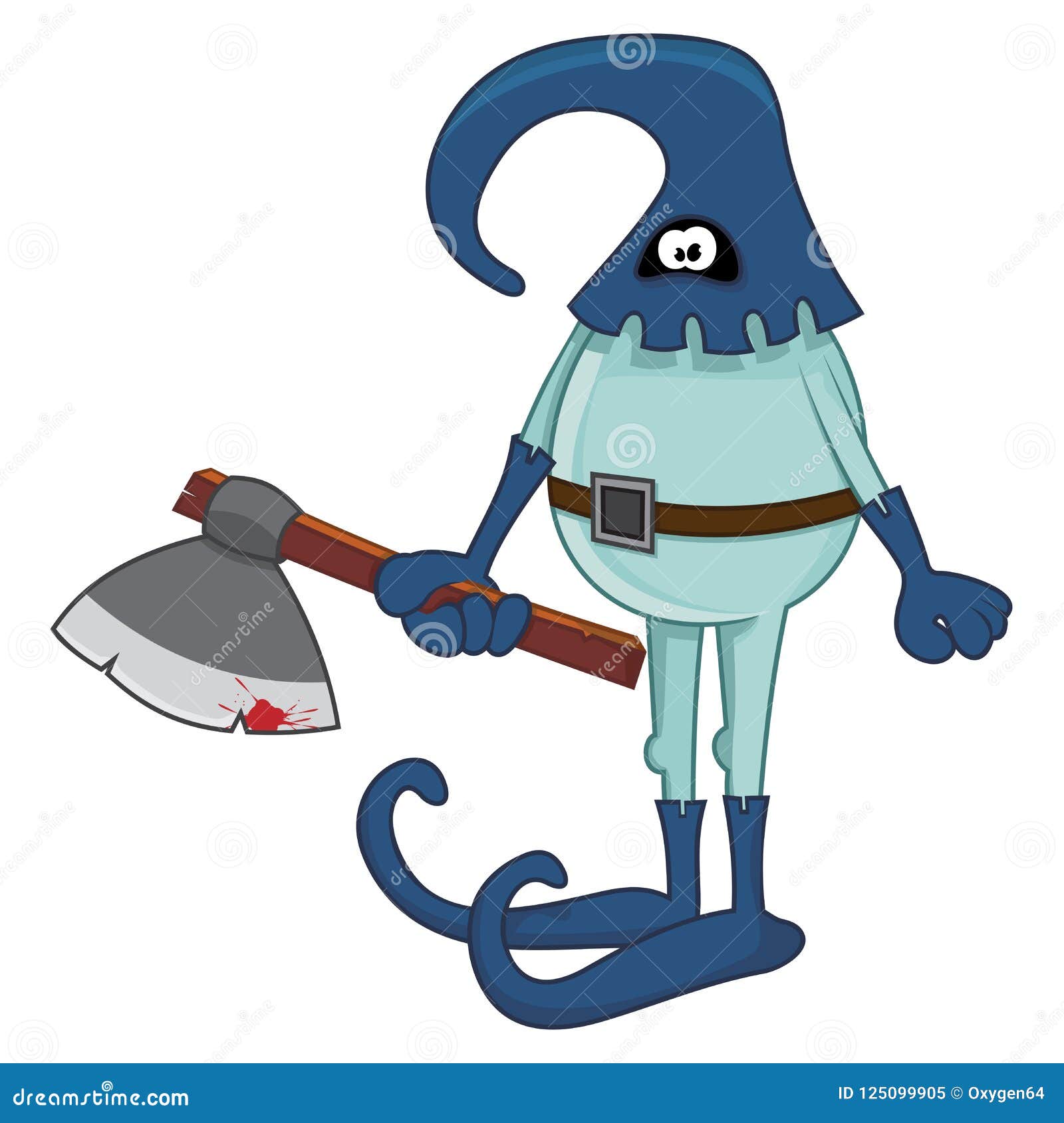 Masked Hangman with a Bloody Axe Stock Vector - Illustration of ...