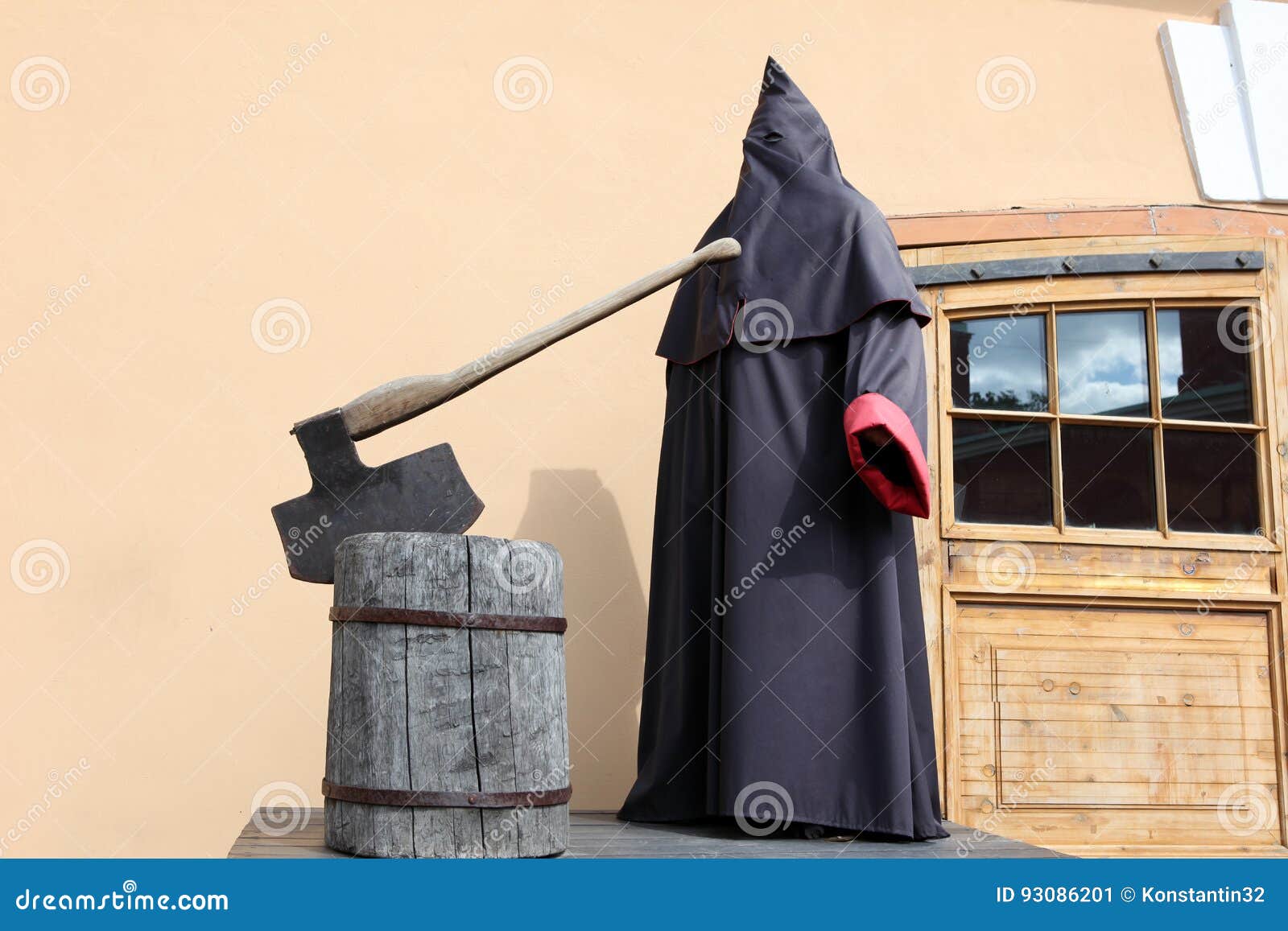 Executioner At Block With Axe Royalty-Free Stock Photography ...