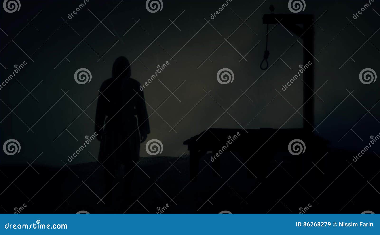 Executioner and the Gallows Under Storm Stock Video - Video of ...