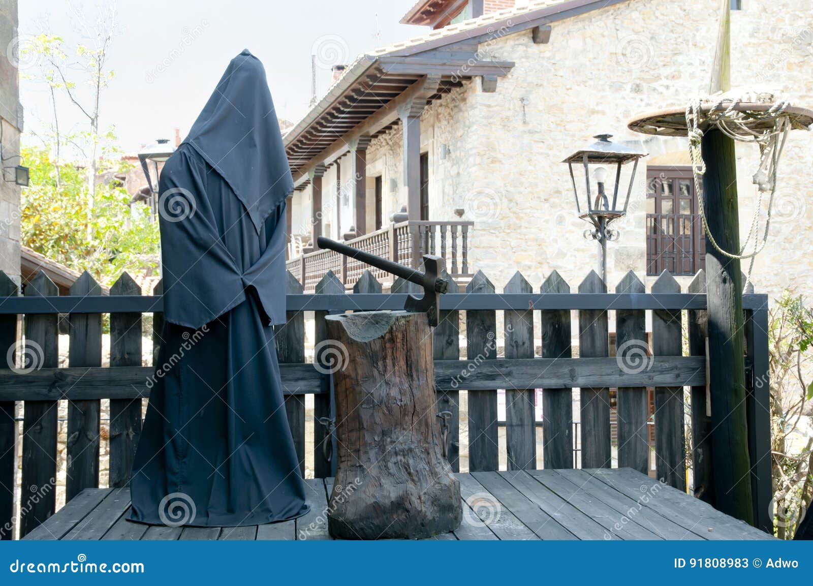 Executioner stock image. Image of medieval, hidden, black - 91808983