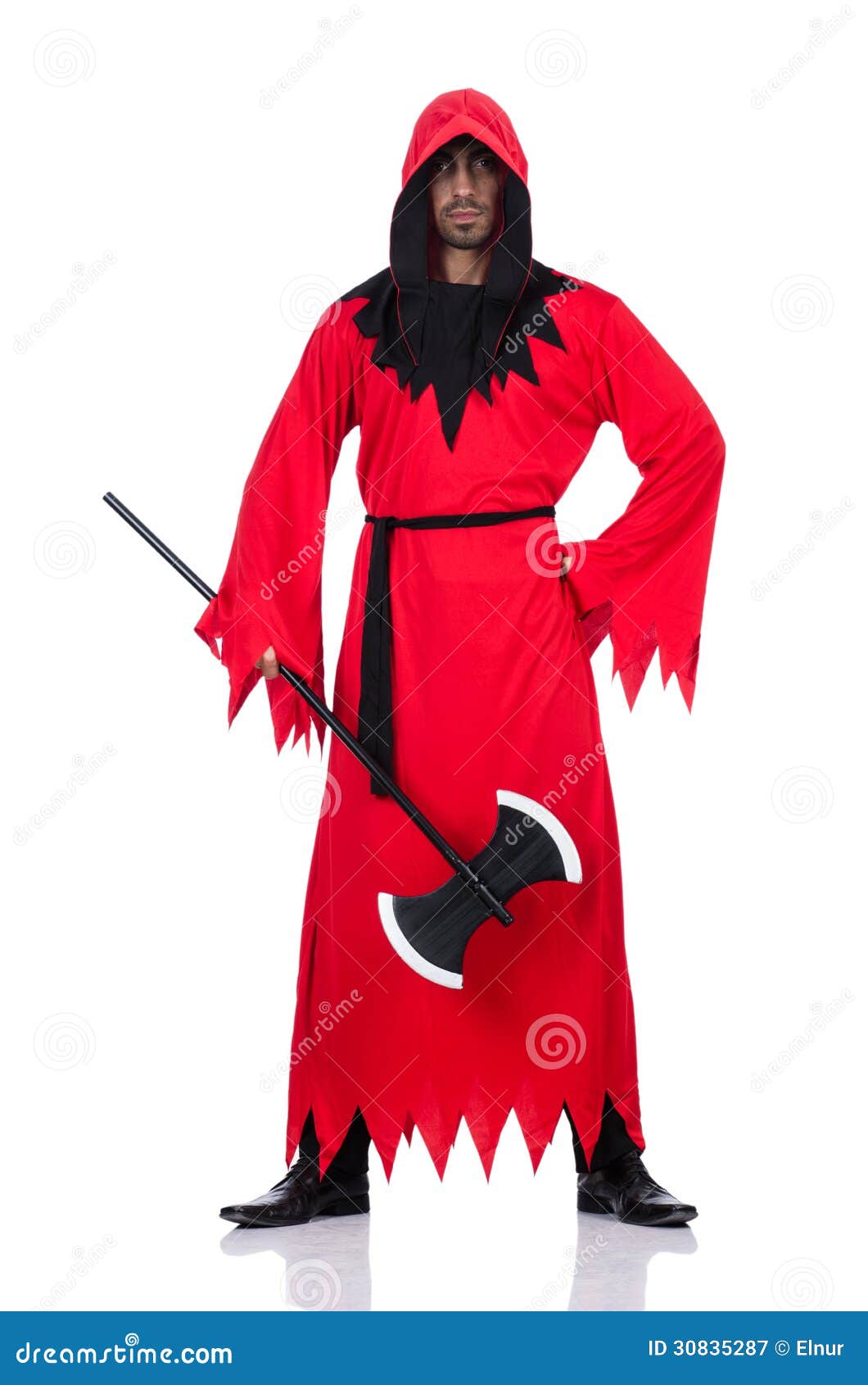Executioner in Red Costume with Axe Stock Image - Image of death ...