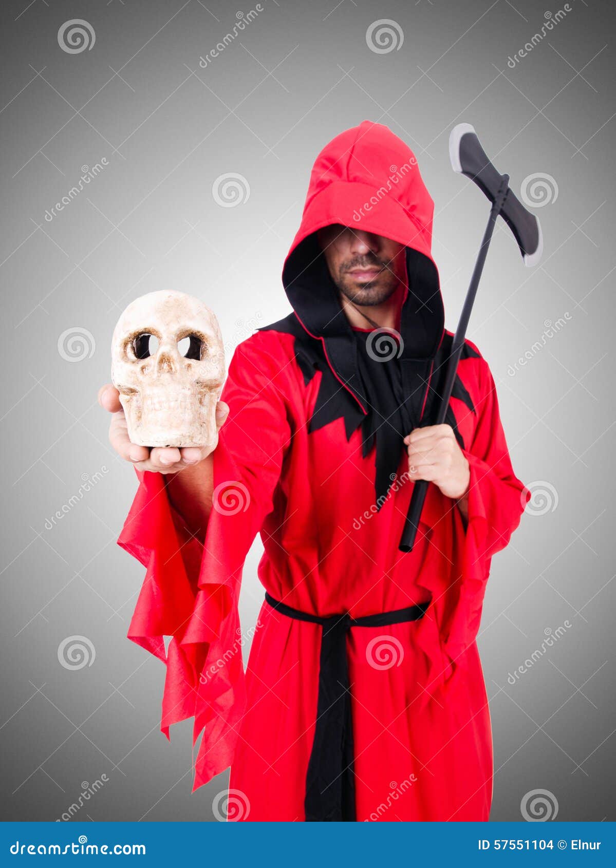 Executioner in Red Costume with Axe on the White Stock Photo - Image of ...