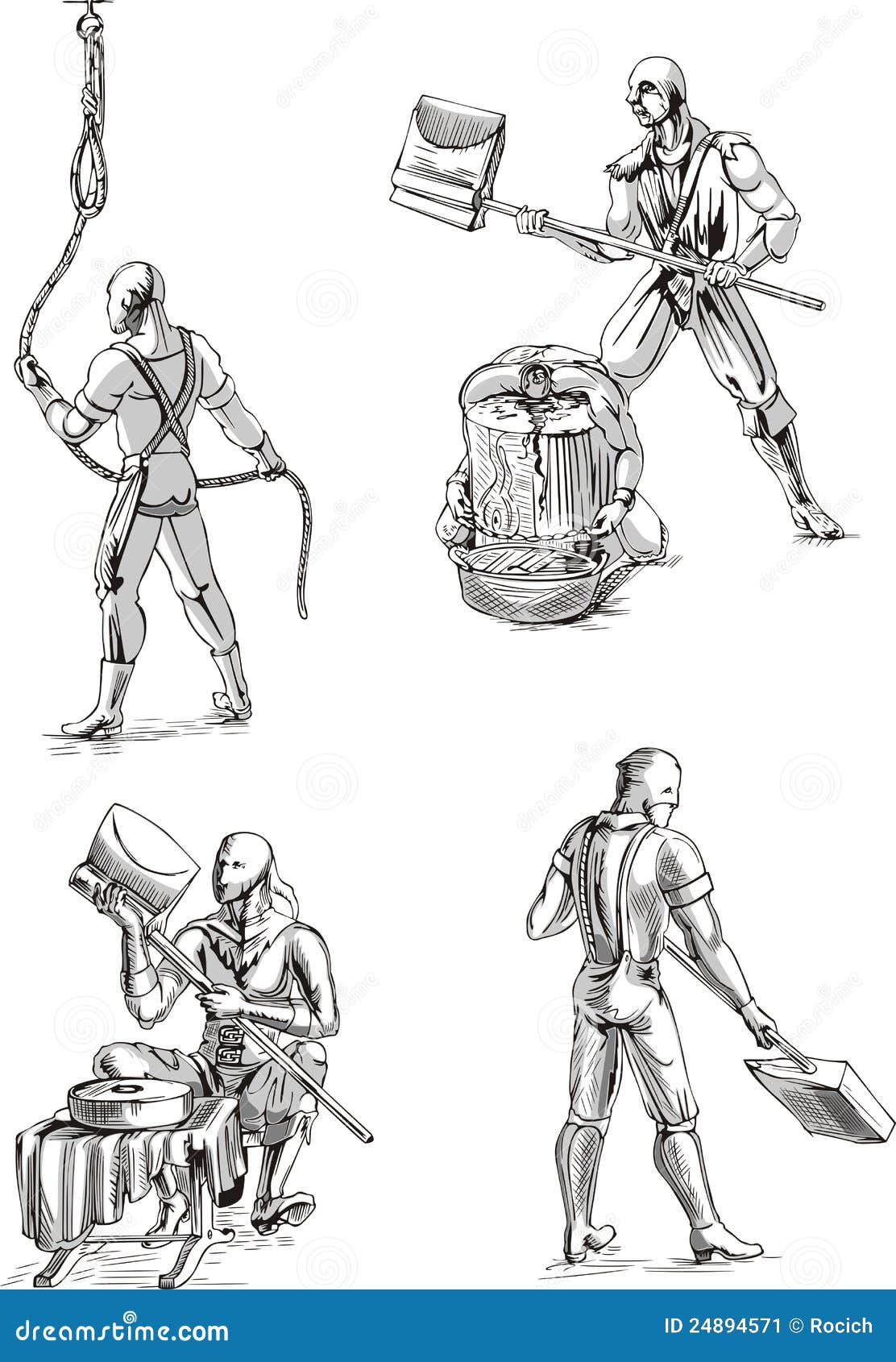 Executioner Sketches stock vector. Illustration of hangman - 24894571