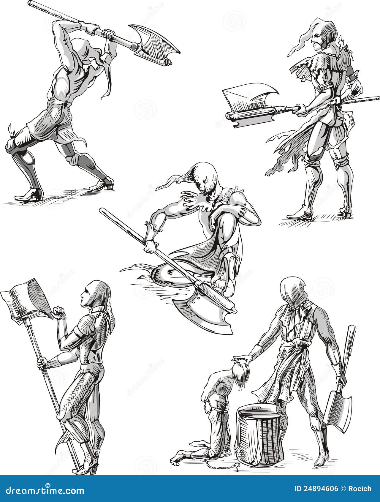 Executioner Sketches stock vector. Illustration of hangman - 24894606