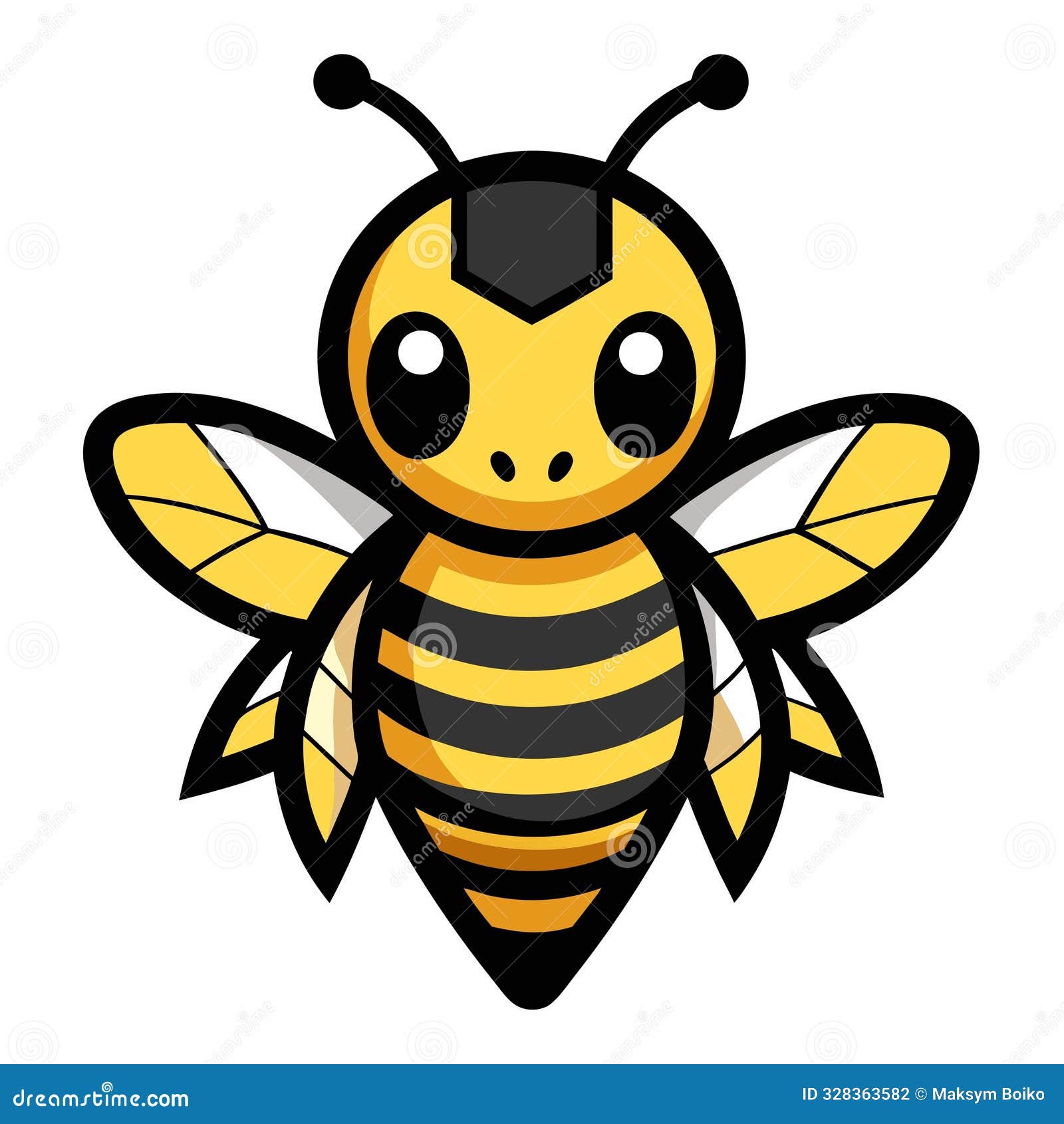 Executioner Wasp Bee Dancing Kawaii Stock Vector - Illustration of ...