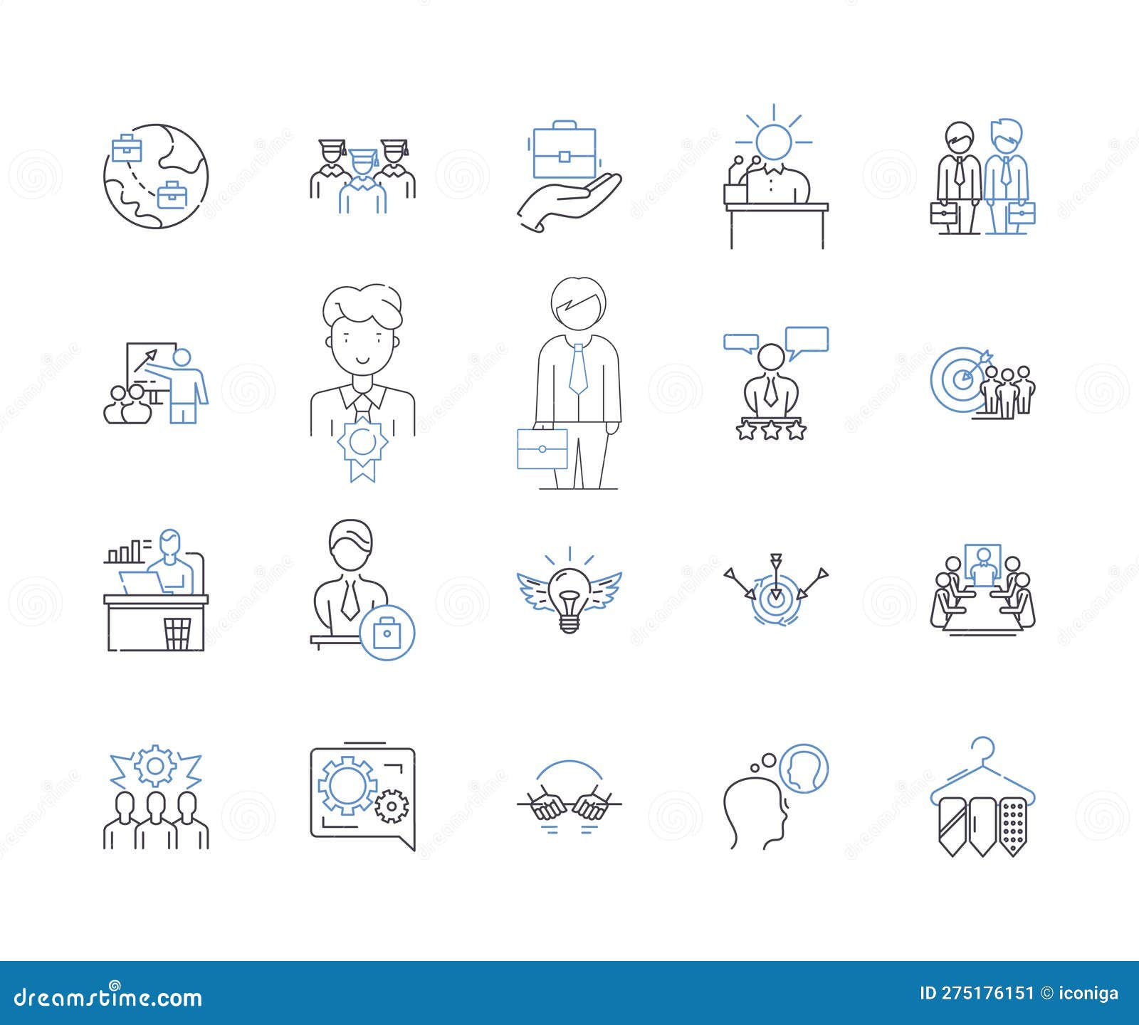 Executive Administration Outline Icons Collection. Executive ...