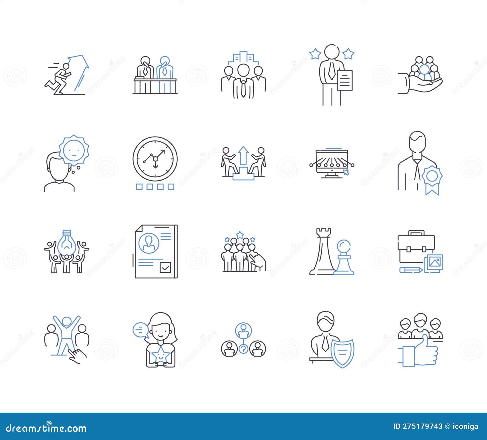 Executive Administration Outline Icons Collection. Executive ...