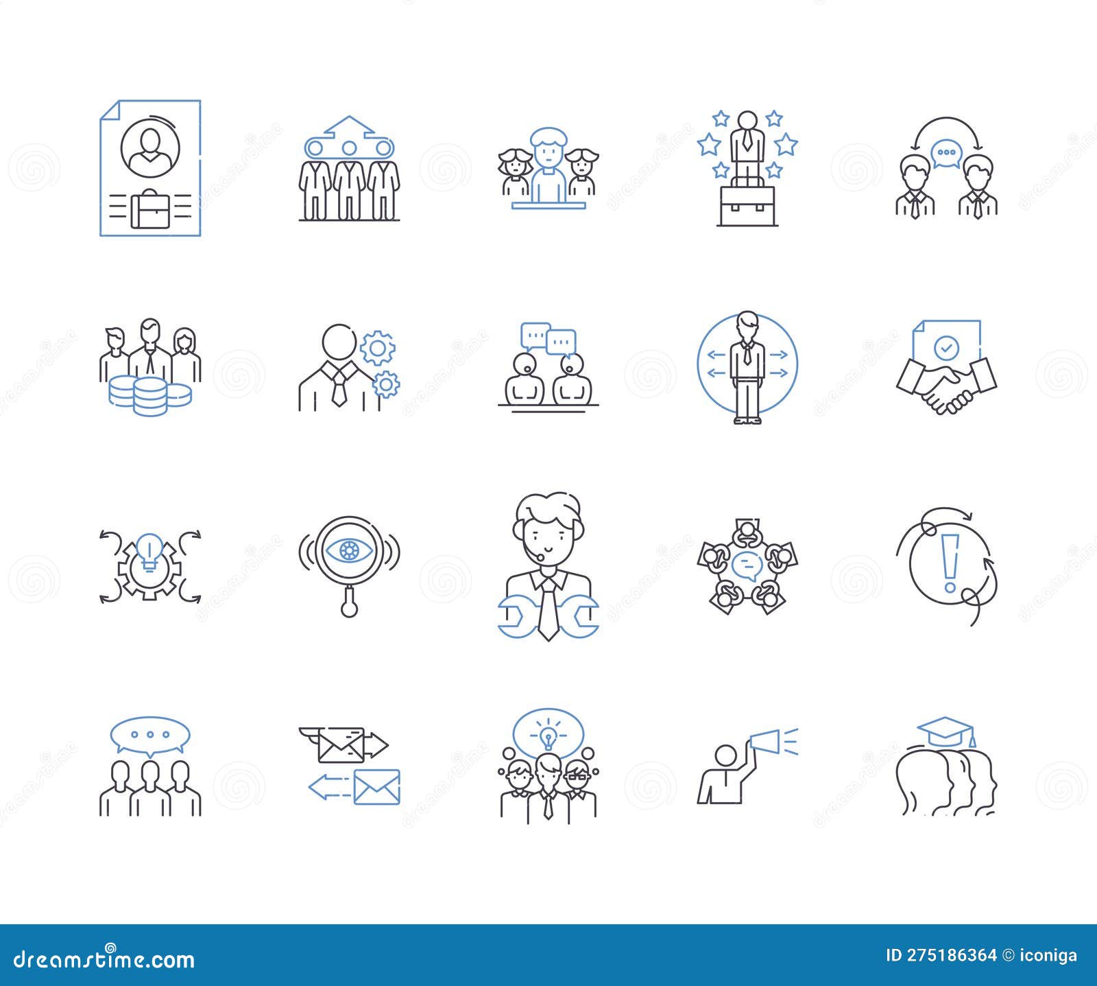 Executive Administration Outline Icons Collection. Executive ...