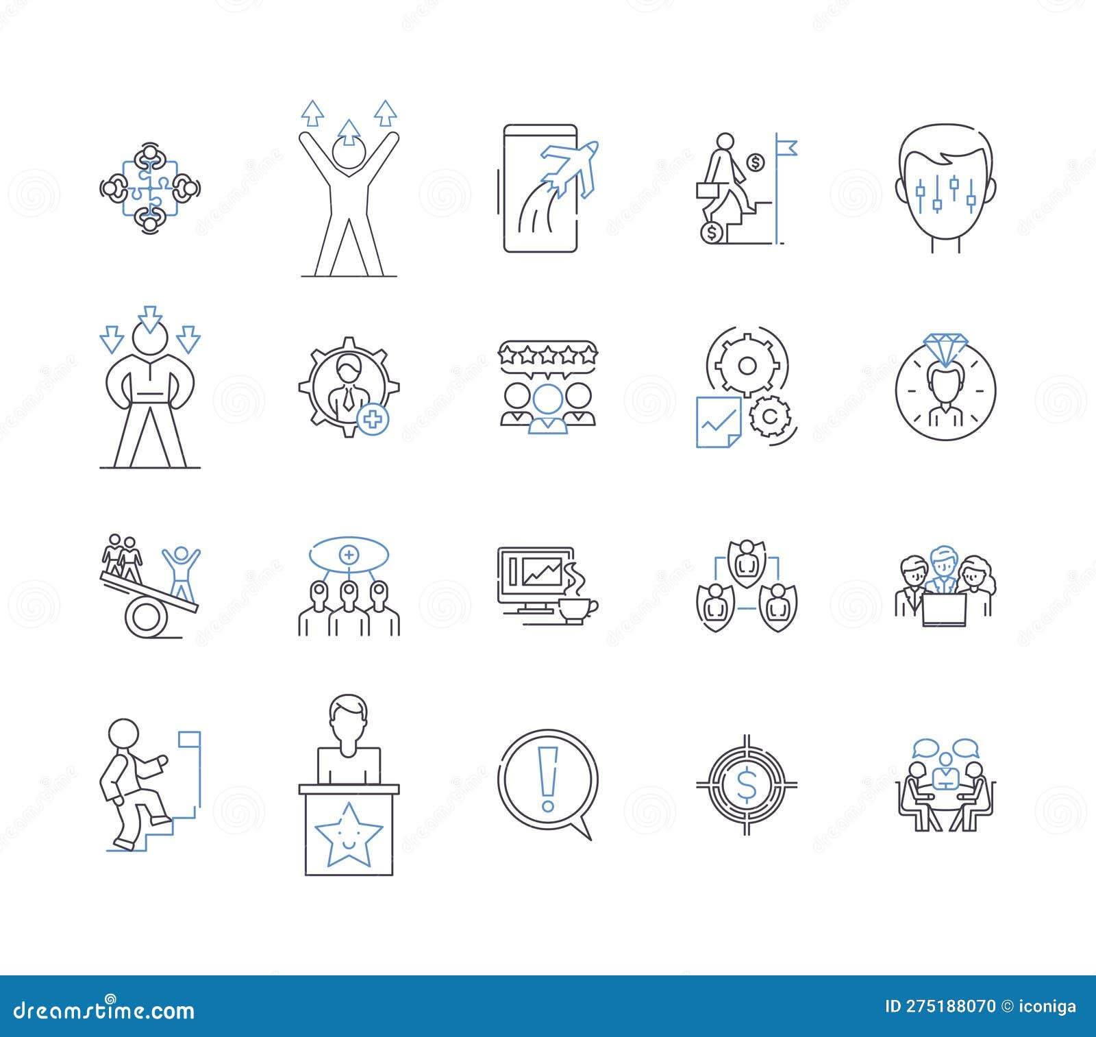 Executive Administration Outline Icons Collection. Executive ...