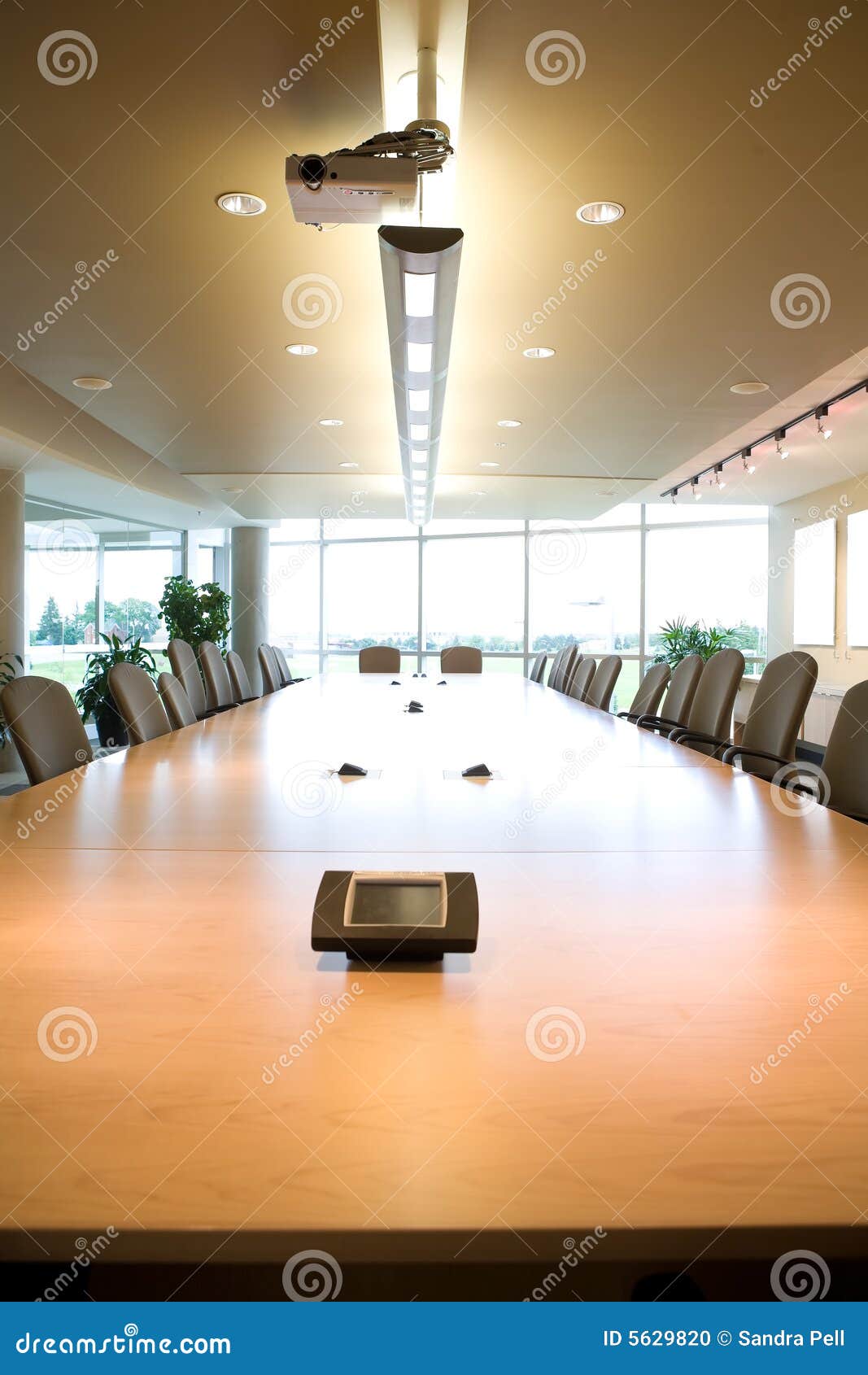 Executive Boardroom Head View in Clean Office. Stock Photo - Image of ...