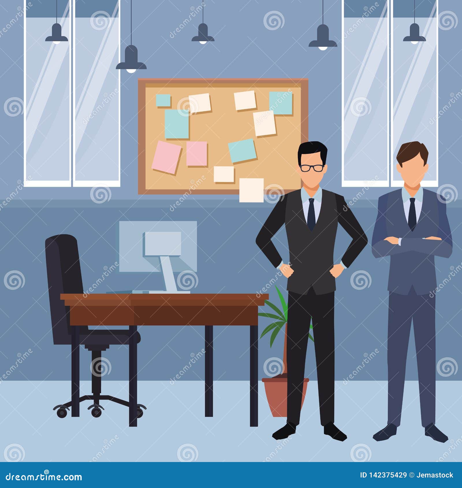 Executive business cartoon stock vector. Illustration of happy - 142375429