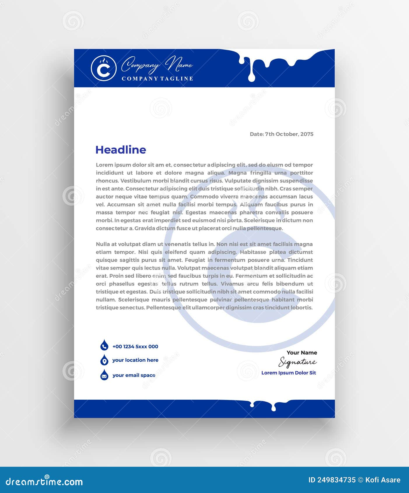 Executive Business Food Letterhead Stock Vector - Illustration of ...