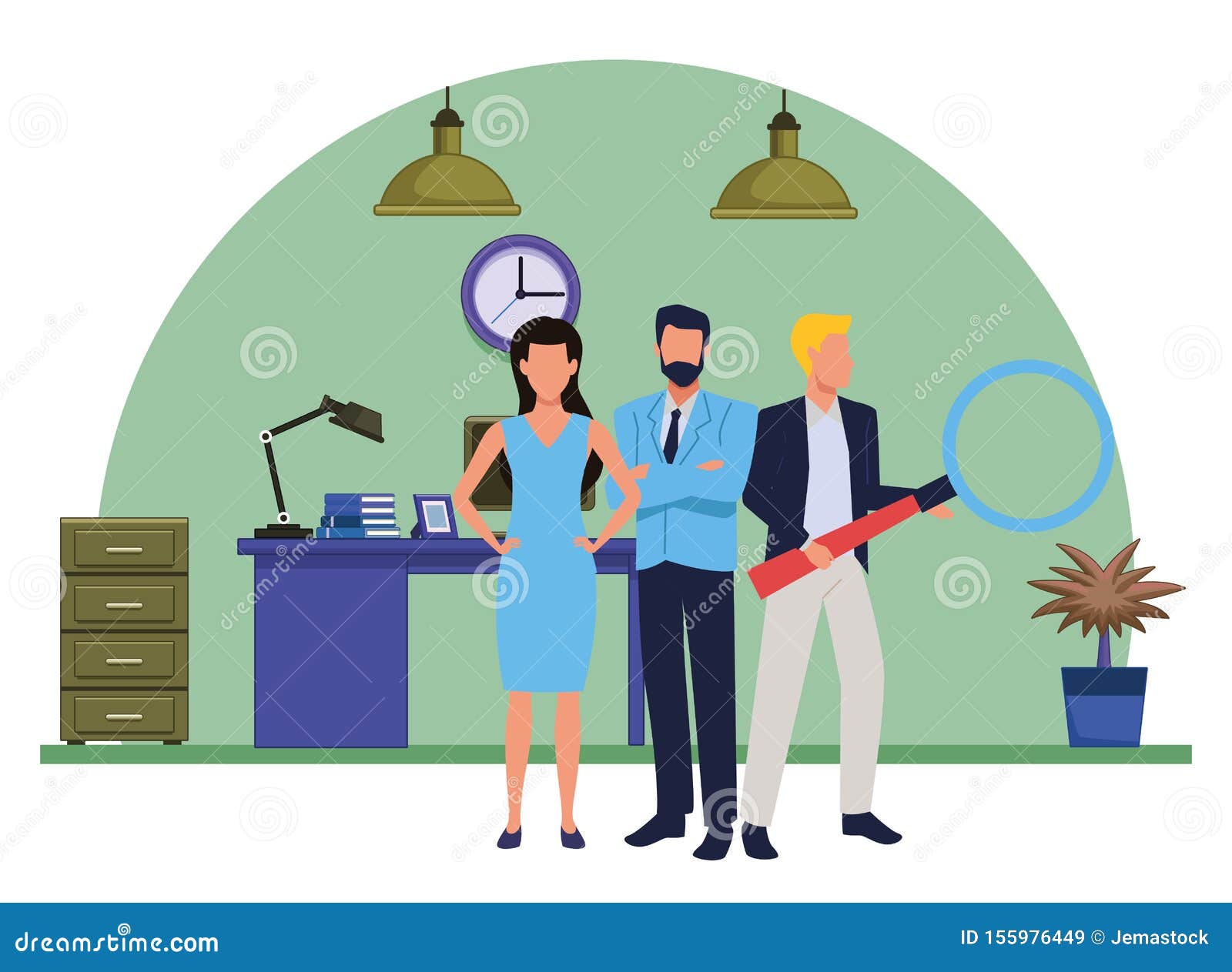 Executive Business Workers with Tools Stock Vector - Illustration of ...