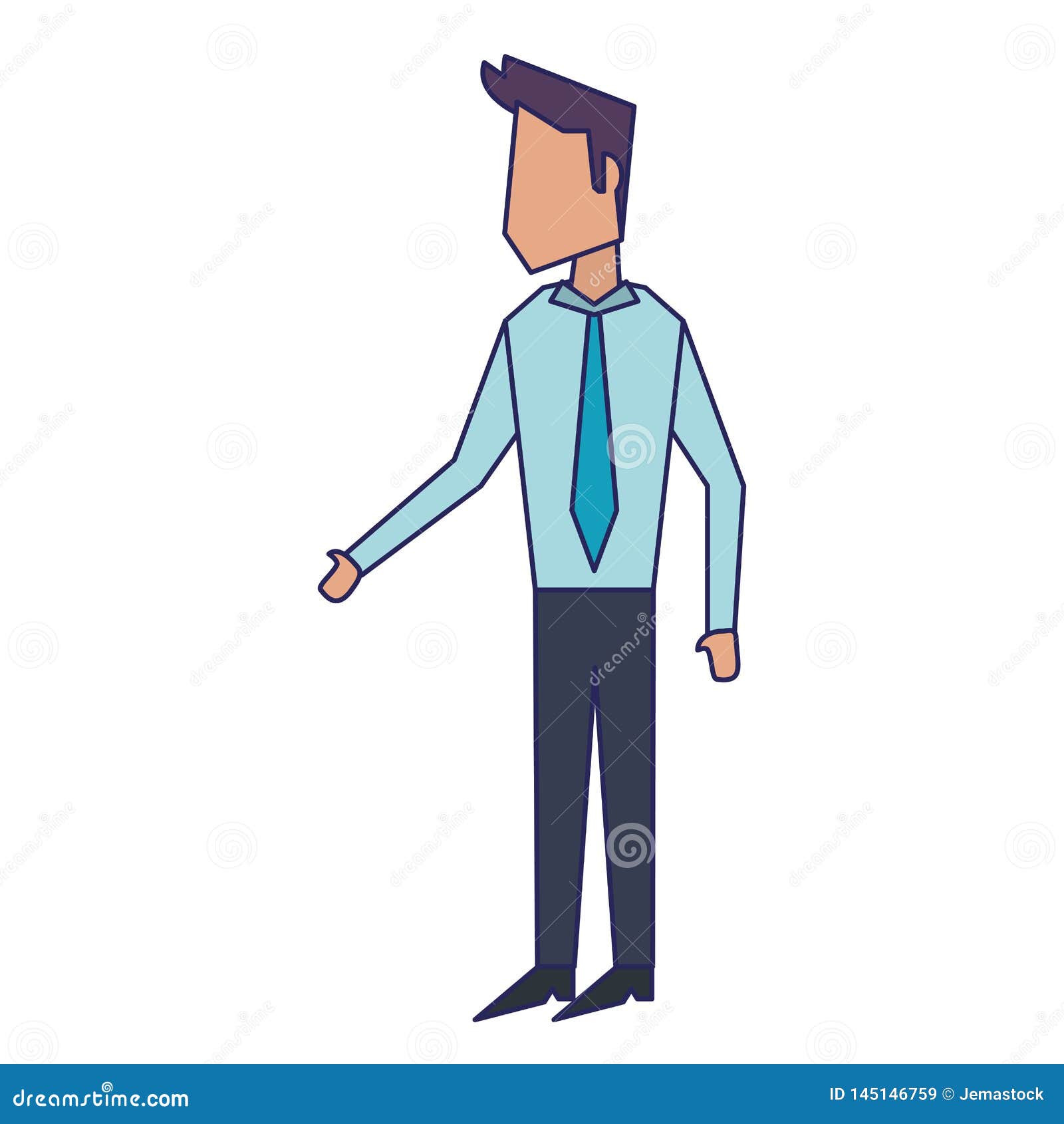 Executive Businessman Avatar Blue Lines Stock Vector - Illustration of ...