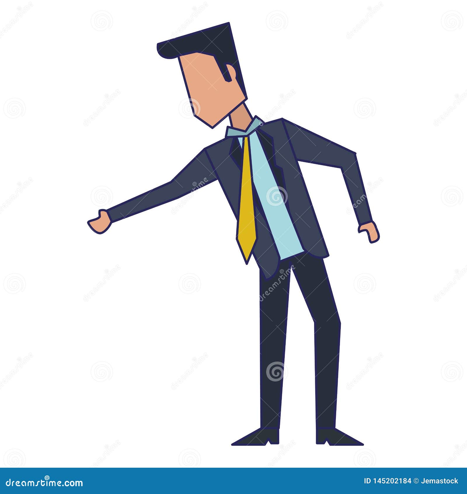 Executive Businessman Avatar Blue Lines Stock Vector - Illustration of ...