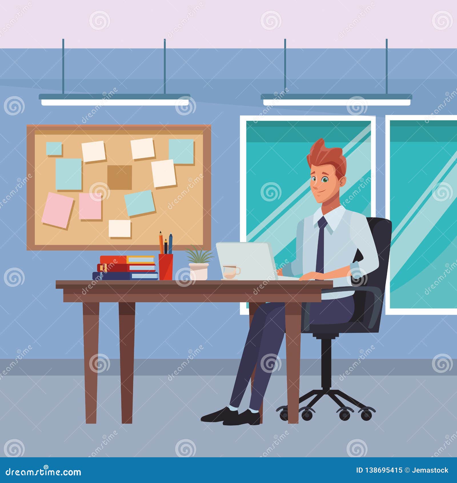 Executive Businessman Cartoon Stock Vector - Illustration of ...