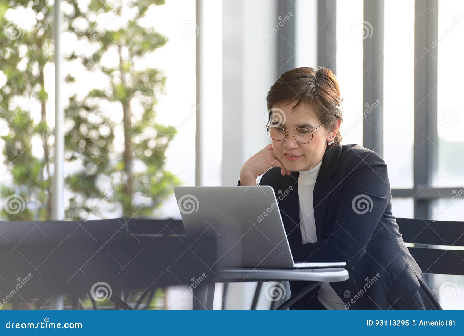 Executive businesswoman stock image. Image of laptop - 93113295