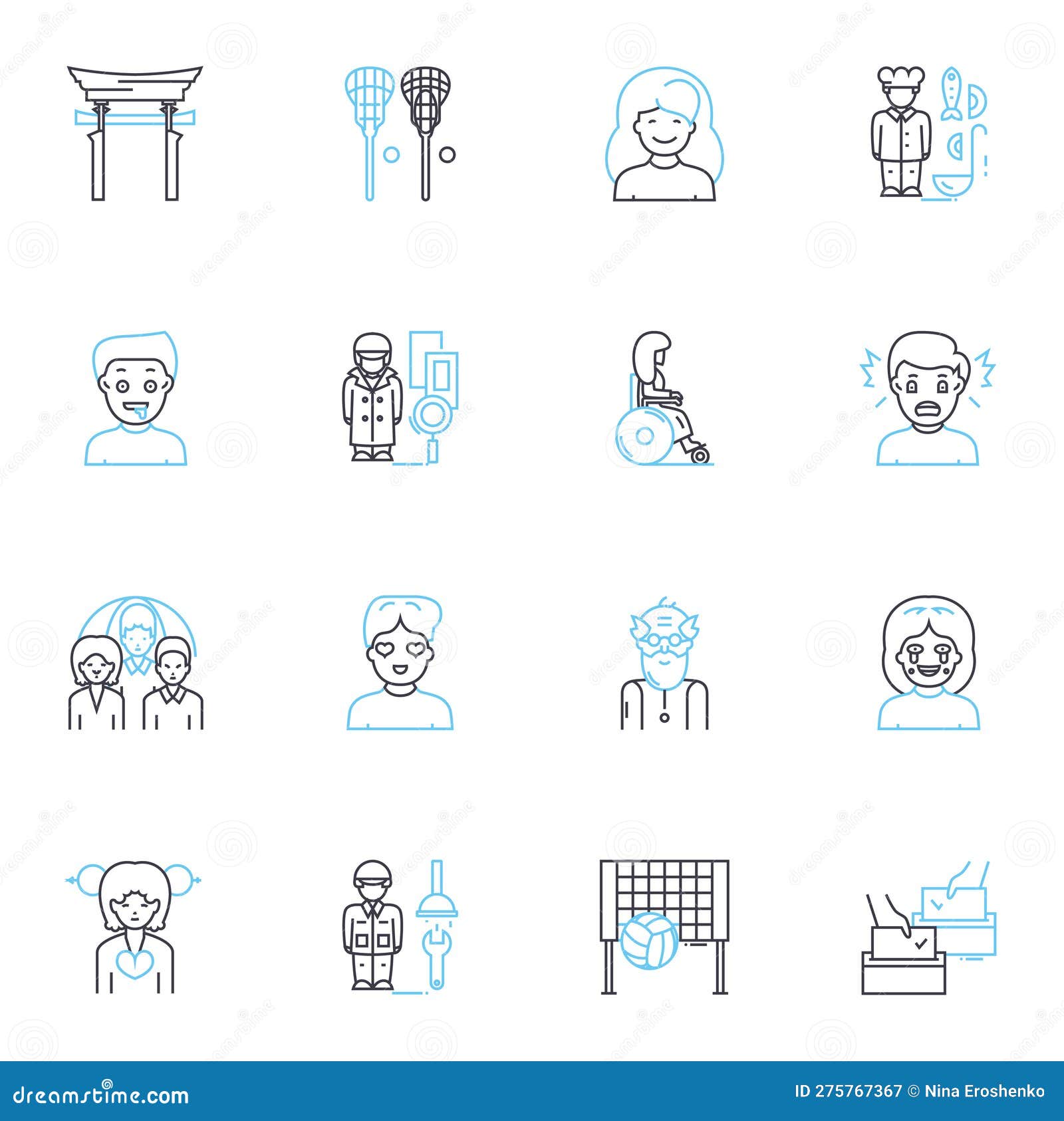 Executive Coaching Linear Icons Set. Leadership, Growth, Development ...