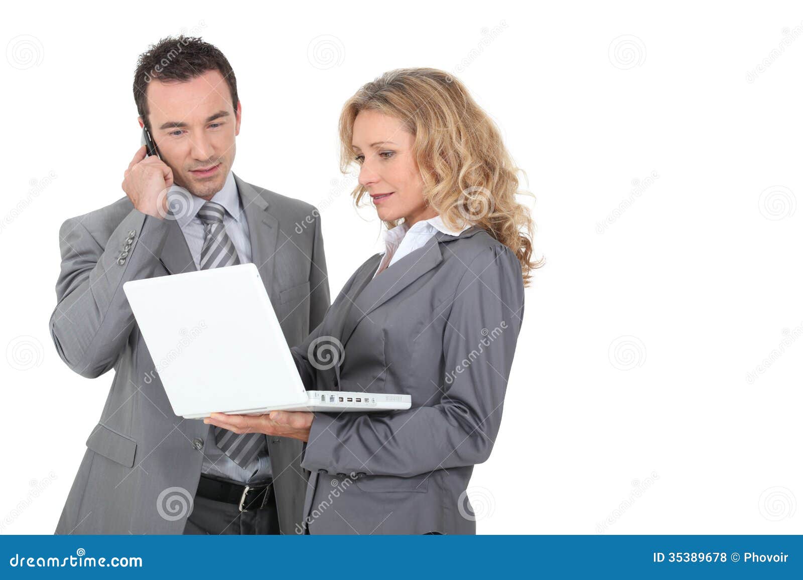 Executive couple stock photo. Image of corporate, information - 35389678