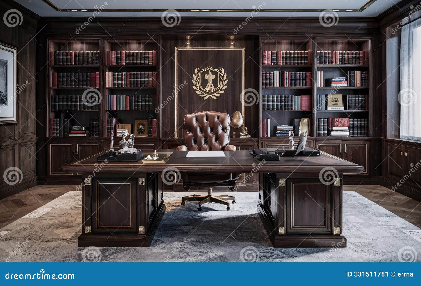 Generative-AI, Executive Elegance: Professional Office Backgrounds for ...