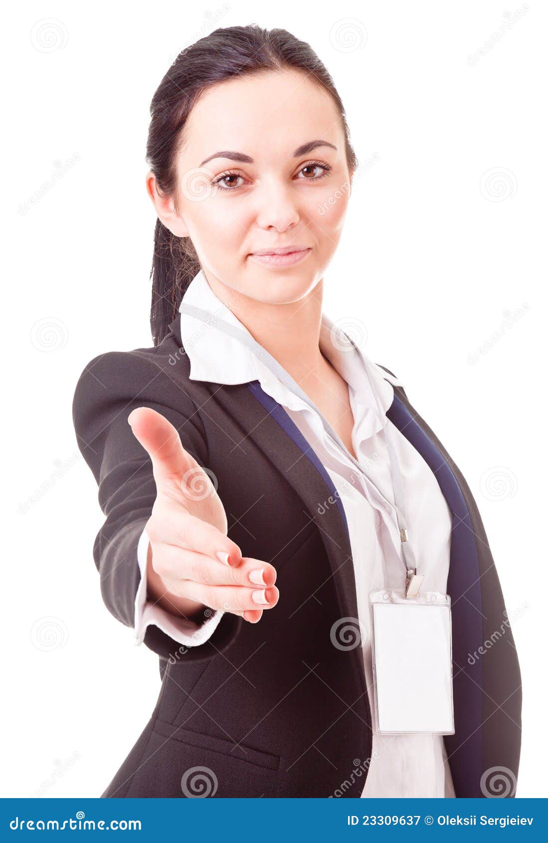 Executive employee shows stock image. Image of attractive - 23309637