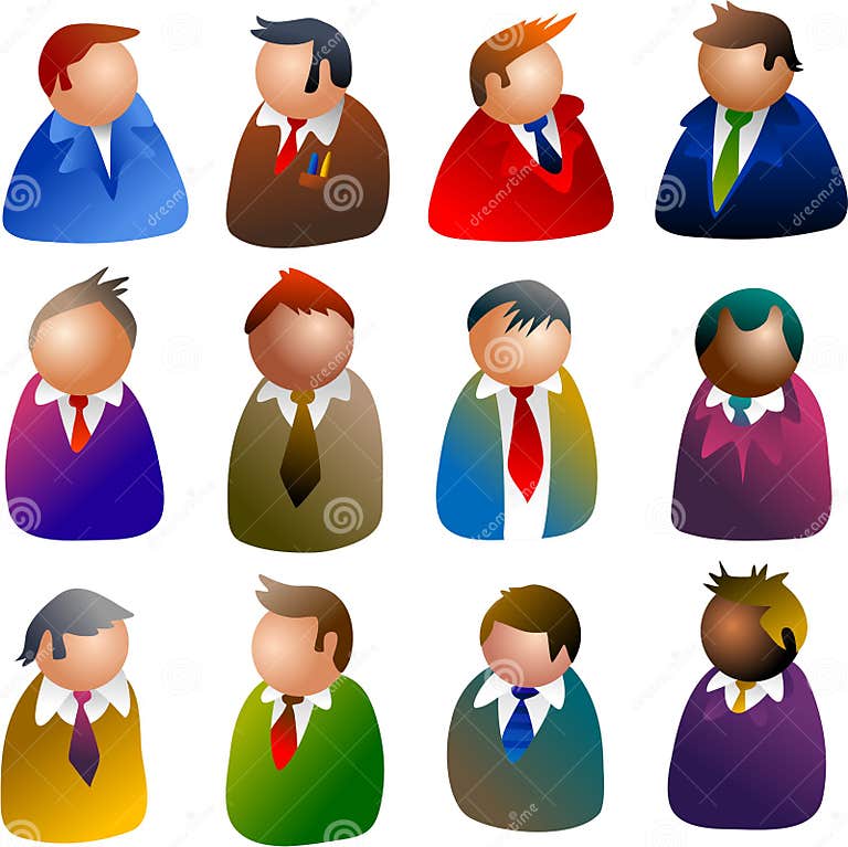 Executive icons stock vector. Illustration of suits, diversity - 311962