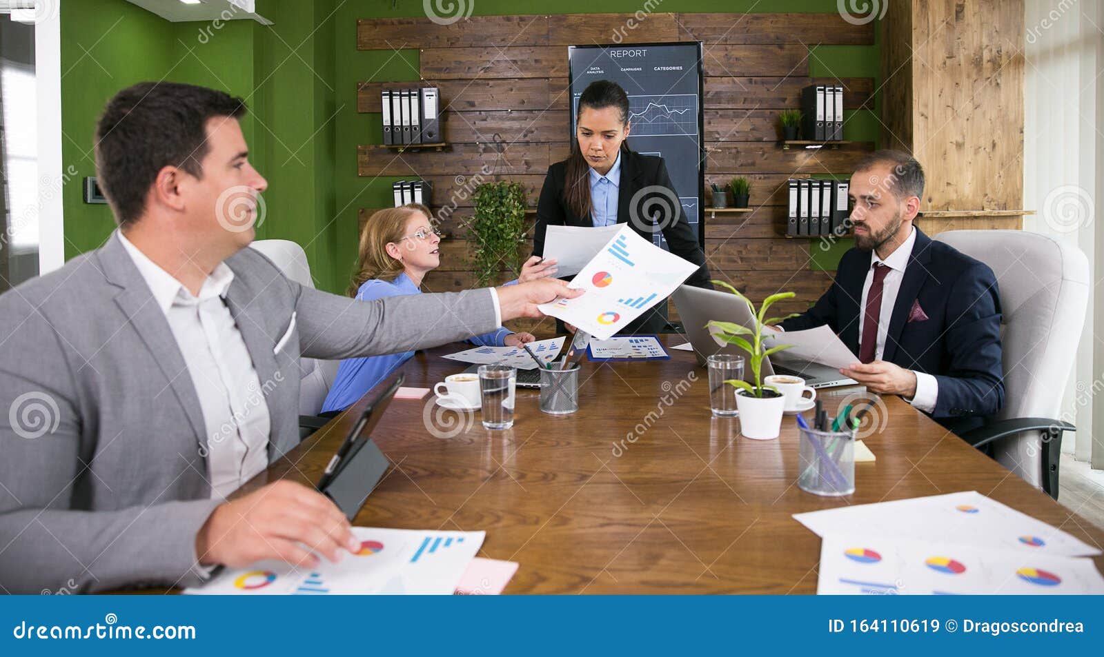 Executive Leadership Having a Meeting and Working Together Stock Image ...