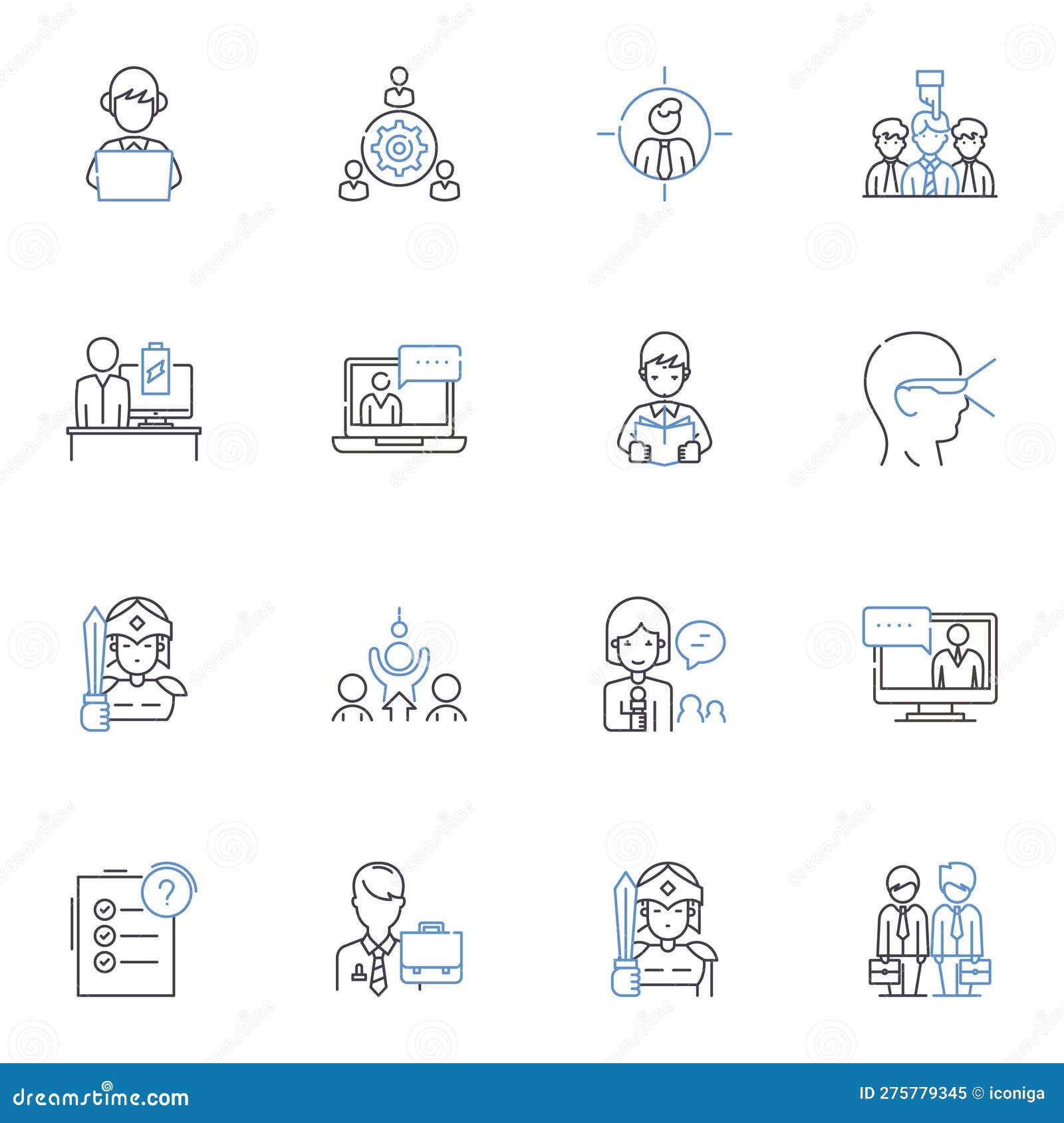Executive Line Icons Collection. Decision-making, Leadership ...