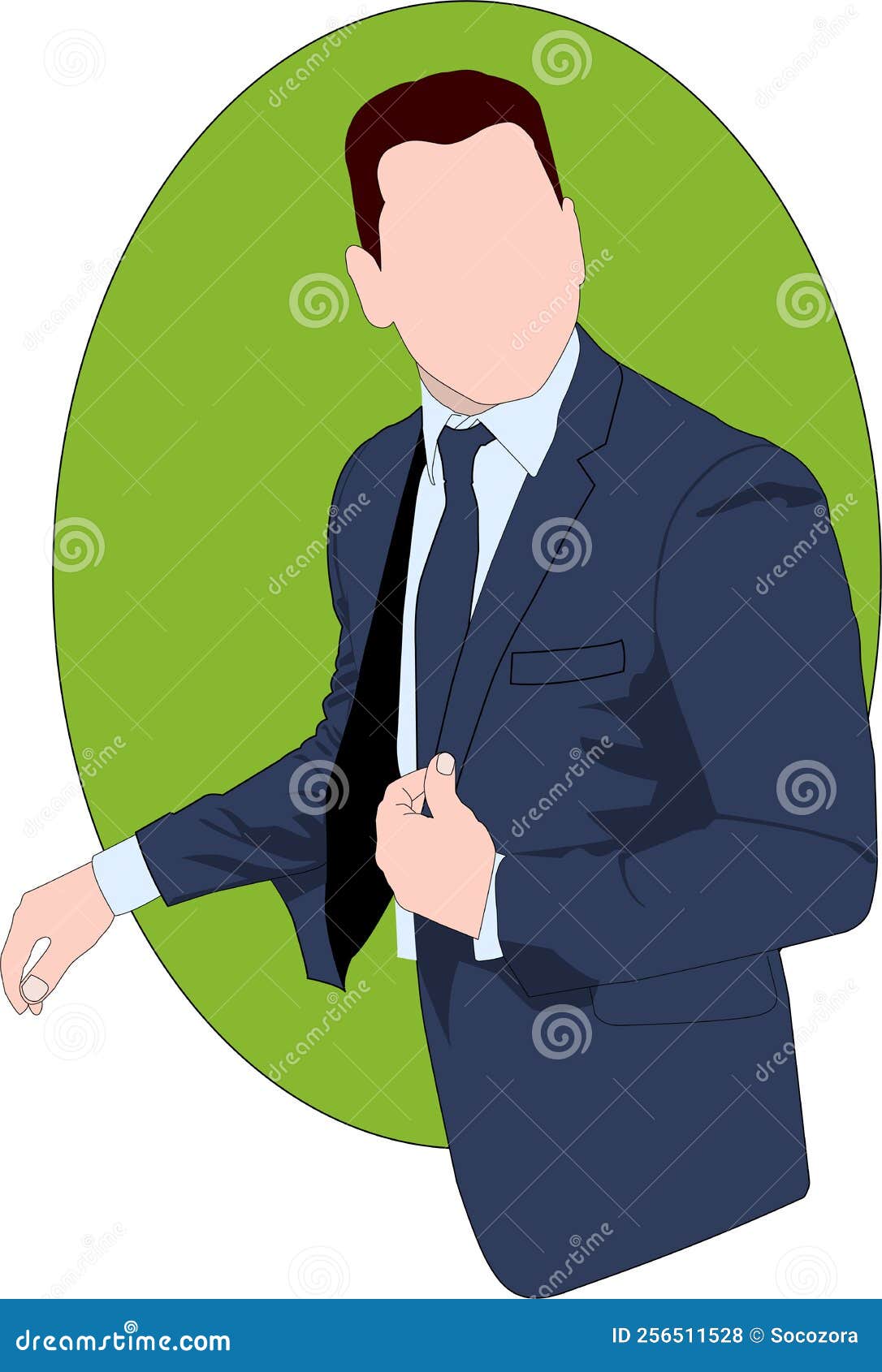 Executive Man Flat Vector Illustration 3 Stock Vector - Illustration of ...