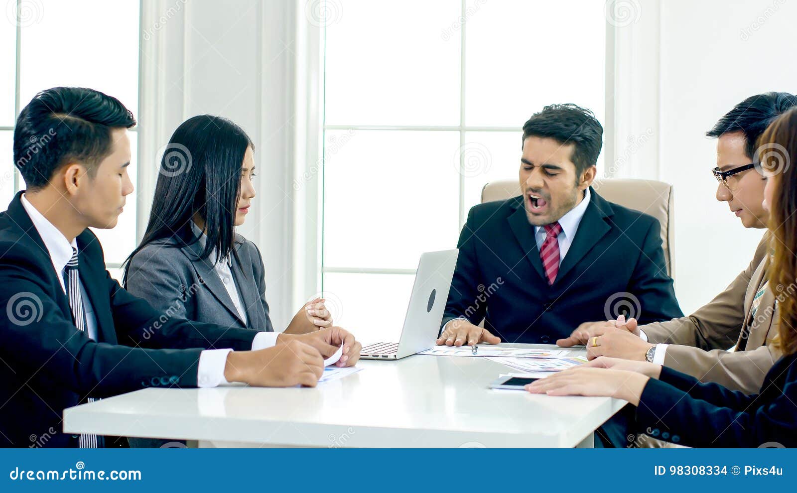 The Executive Man Upset after See Documents Report Stock Photo - Image ...