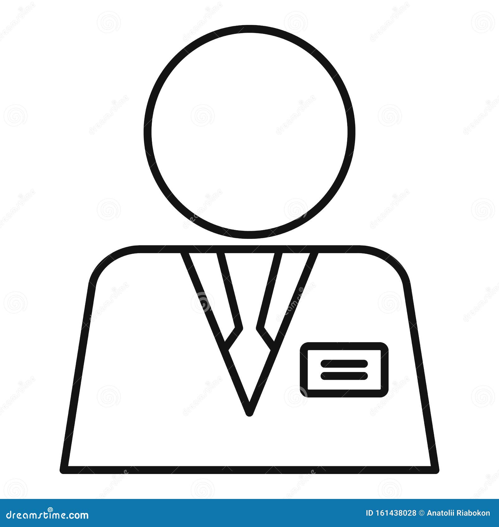 Executive Manager Icon, Outline Style Stock Vector - Illustration of ...