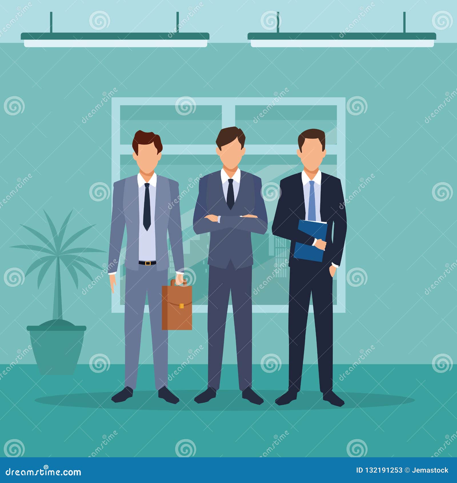 Executive men cartoon stock vector. Illustration of office - 132191253