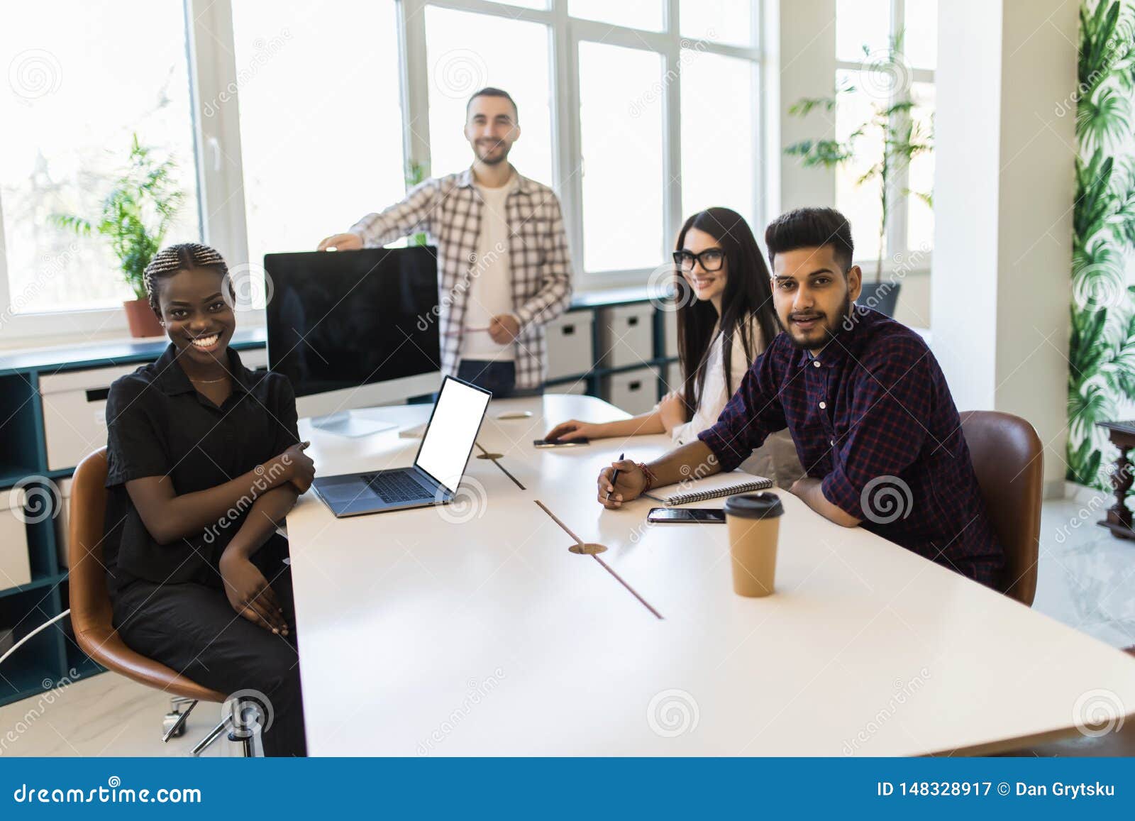 Executive Mentor Explaining Intern or New Employee Online Task Pointing ...