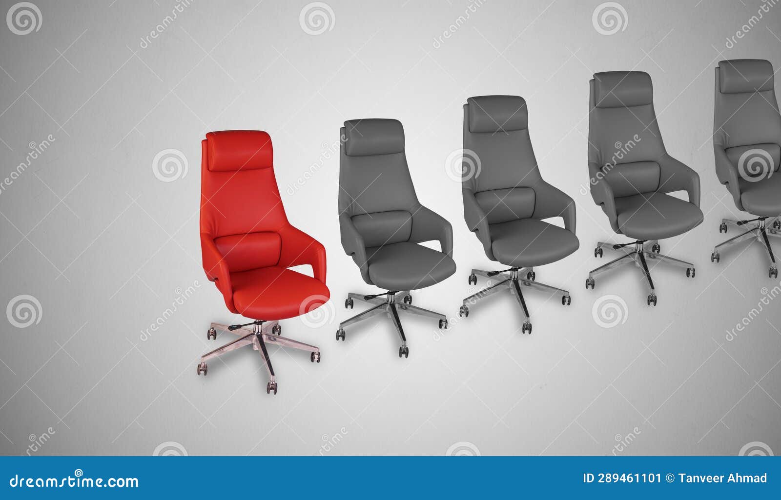 Executive Office Chairs Line - Hiring Concept Isolated Stock Image ...