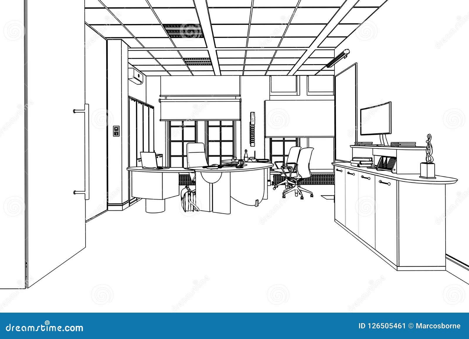 Executive Office Boardroom Interior, Highrise Building, Corporate ...