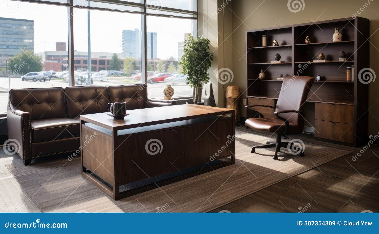 An Executive Office with a Sleek and Stylish Appearance Stock ...
