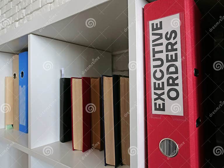 Executive Orders are Shown Using the Text Stock Photo - Image of orders ...