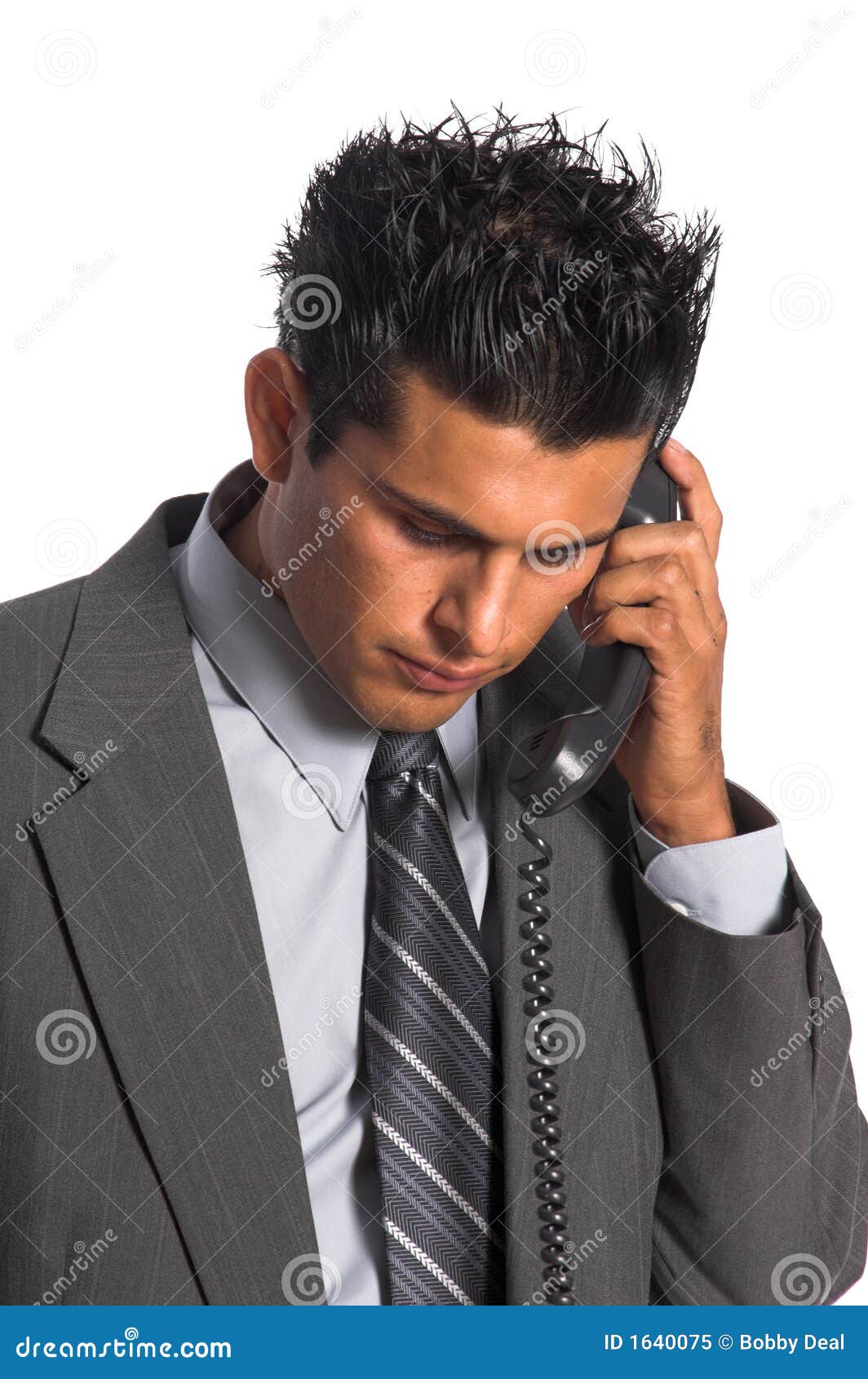 Executive Phone Call stock image. Image of corporate, white - 1640075