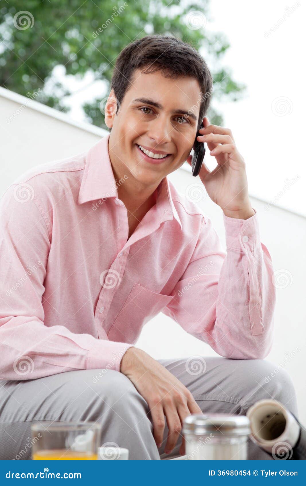 Executive on Phone Call stock photo. Image of holding - 36980454
