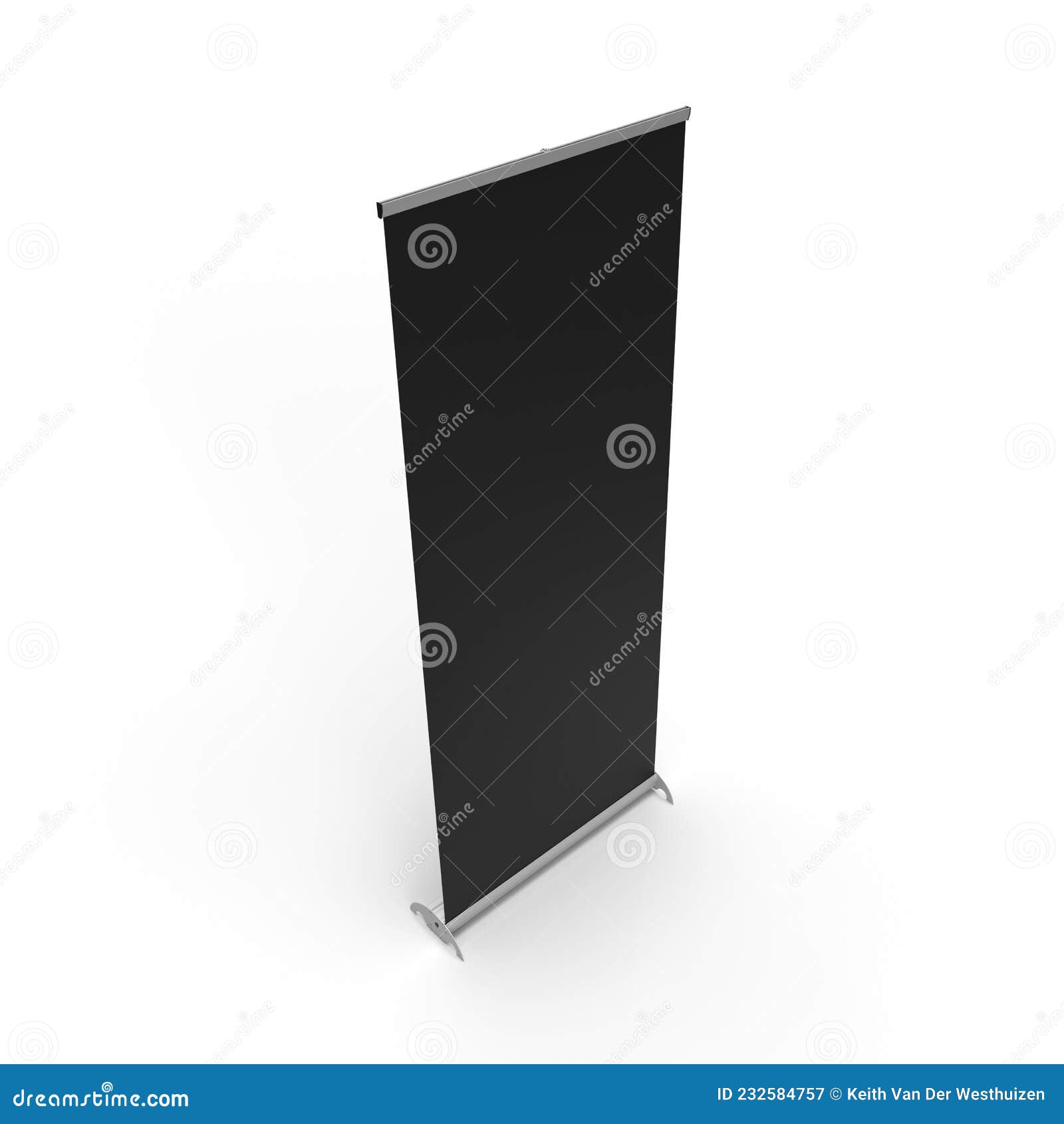 Executive Pull Up Banner with a Black Brandable Canvas. Stock ...