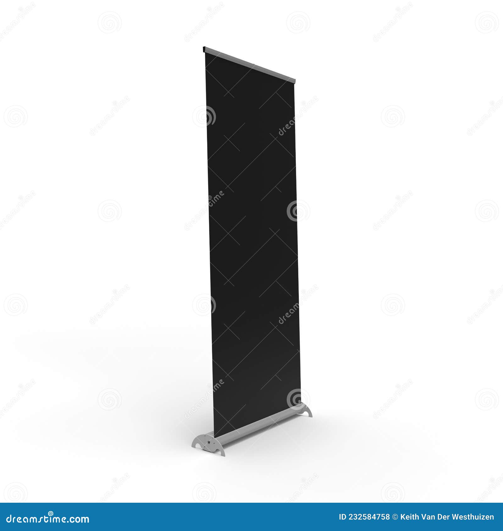 Executive Pull Up Banner with a Black Brandable Canvas. Stock ...