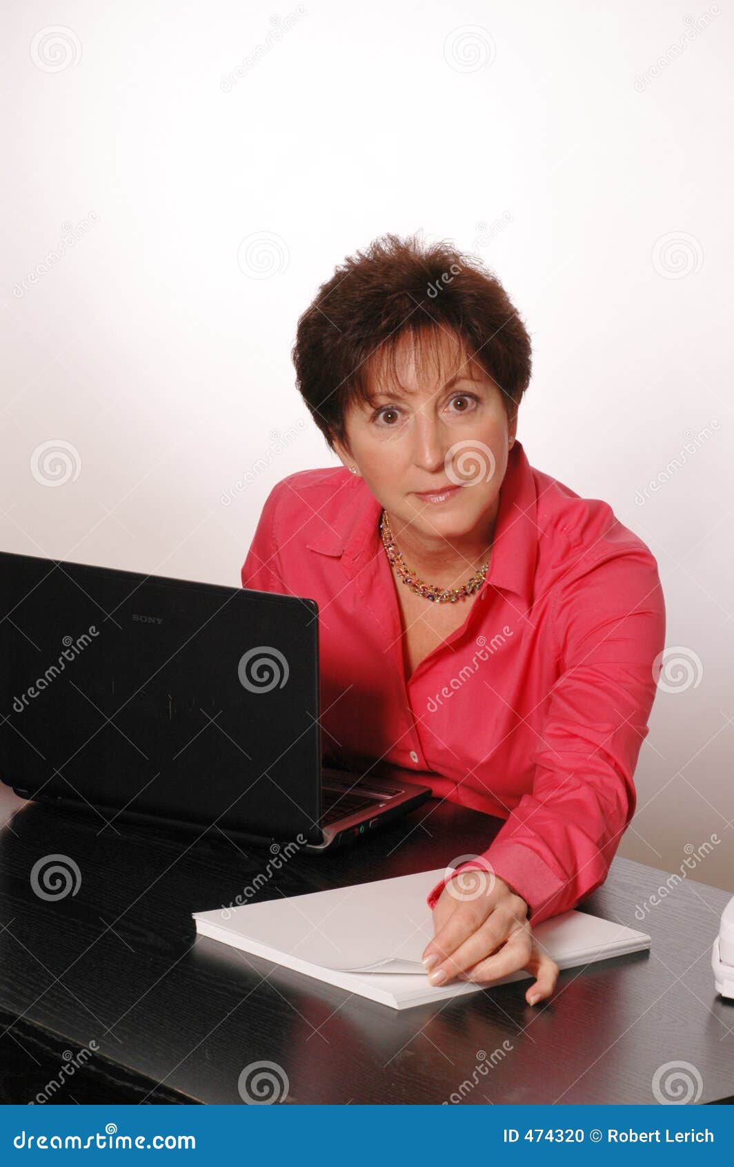 Executive in red 2174 stock photo. Image of cute, portfolio - 474320