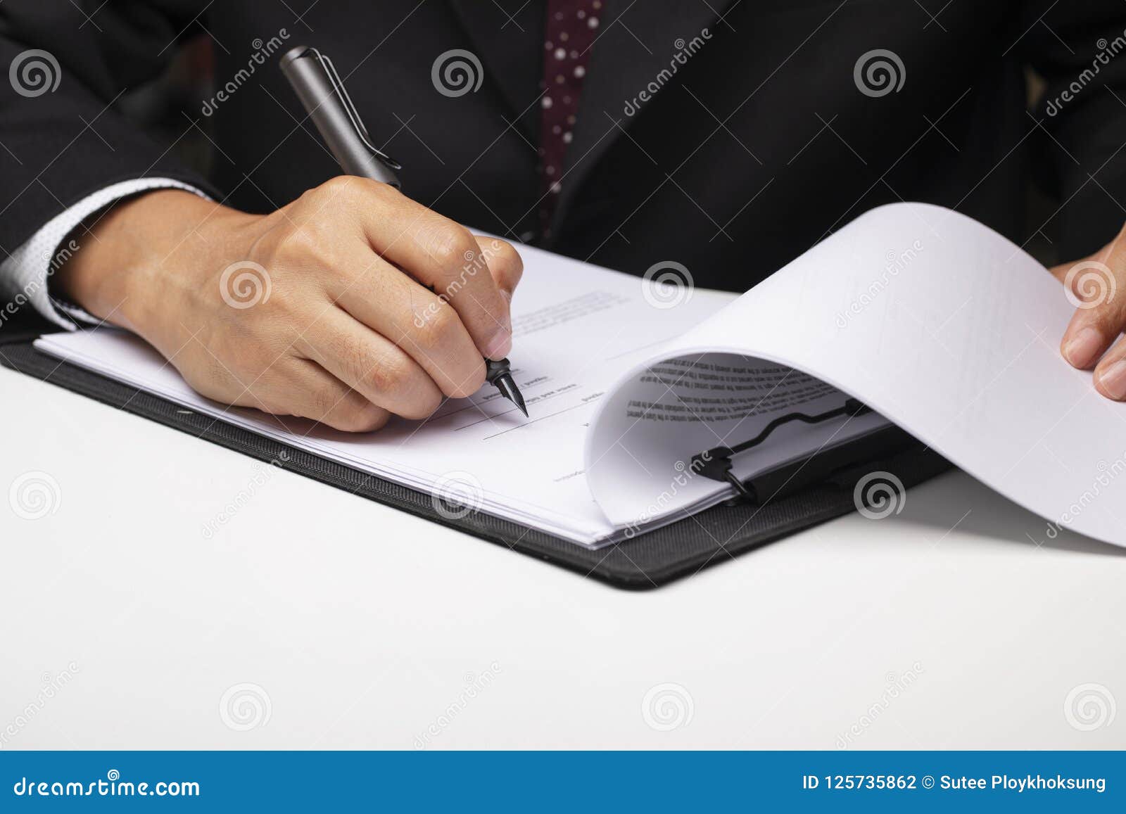 Executive Signing on Paperwork Stock Photo - Image of shot, company ...