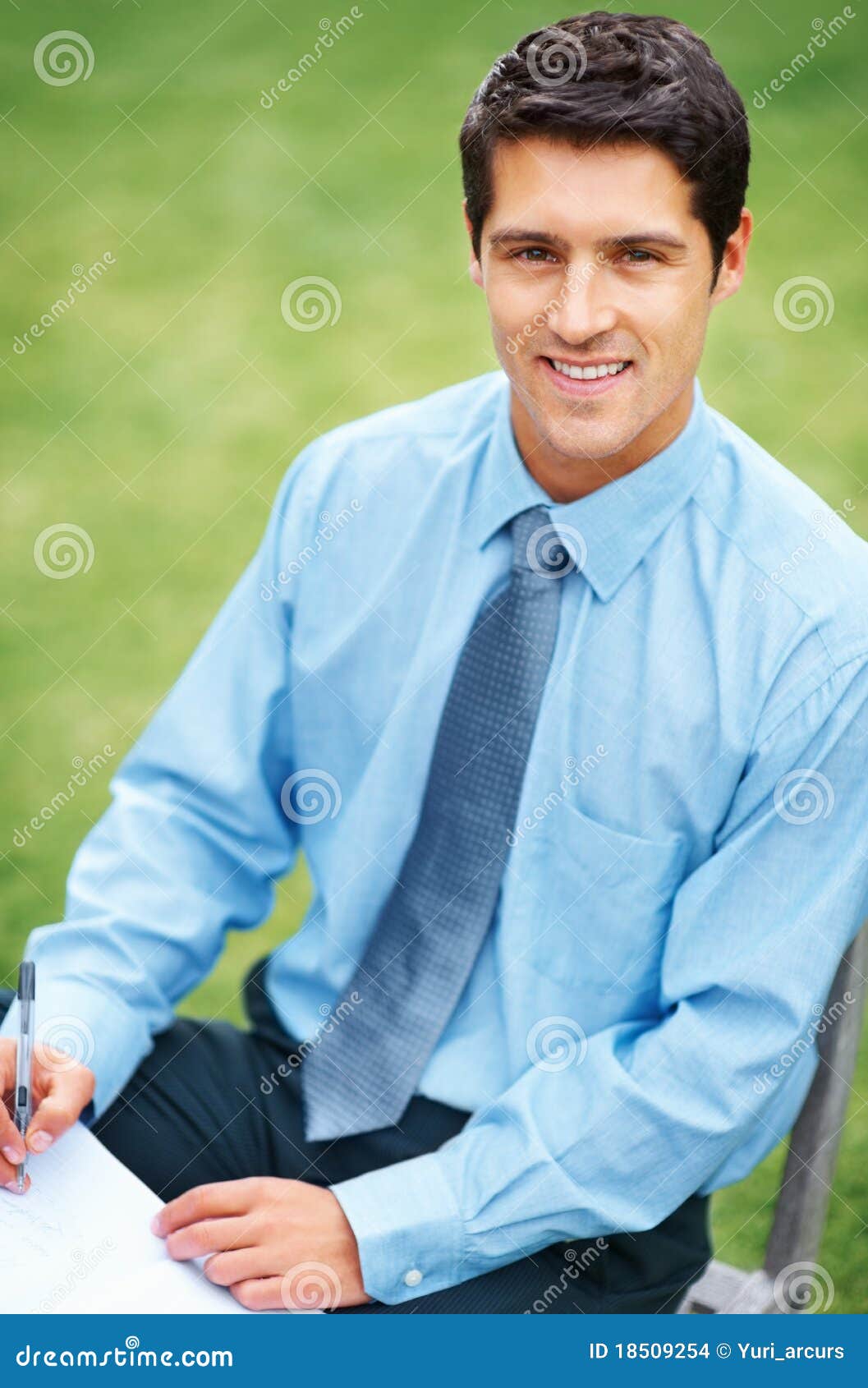 Executive sitting outdoors stock photo. Image of executive - 18509254