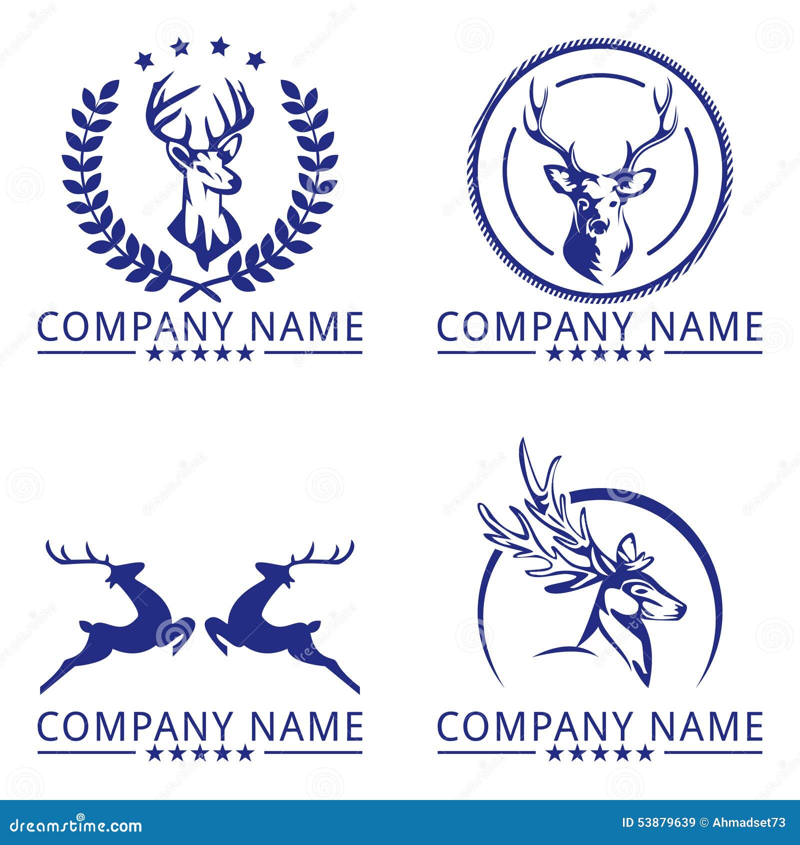 Executive Stag Logo Concept Stock Vector - Illustration of audit ...