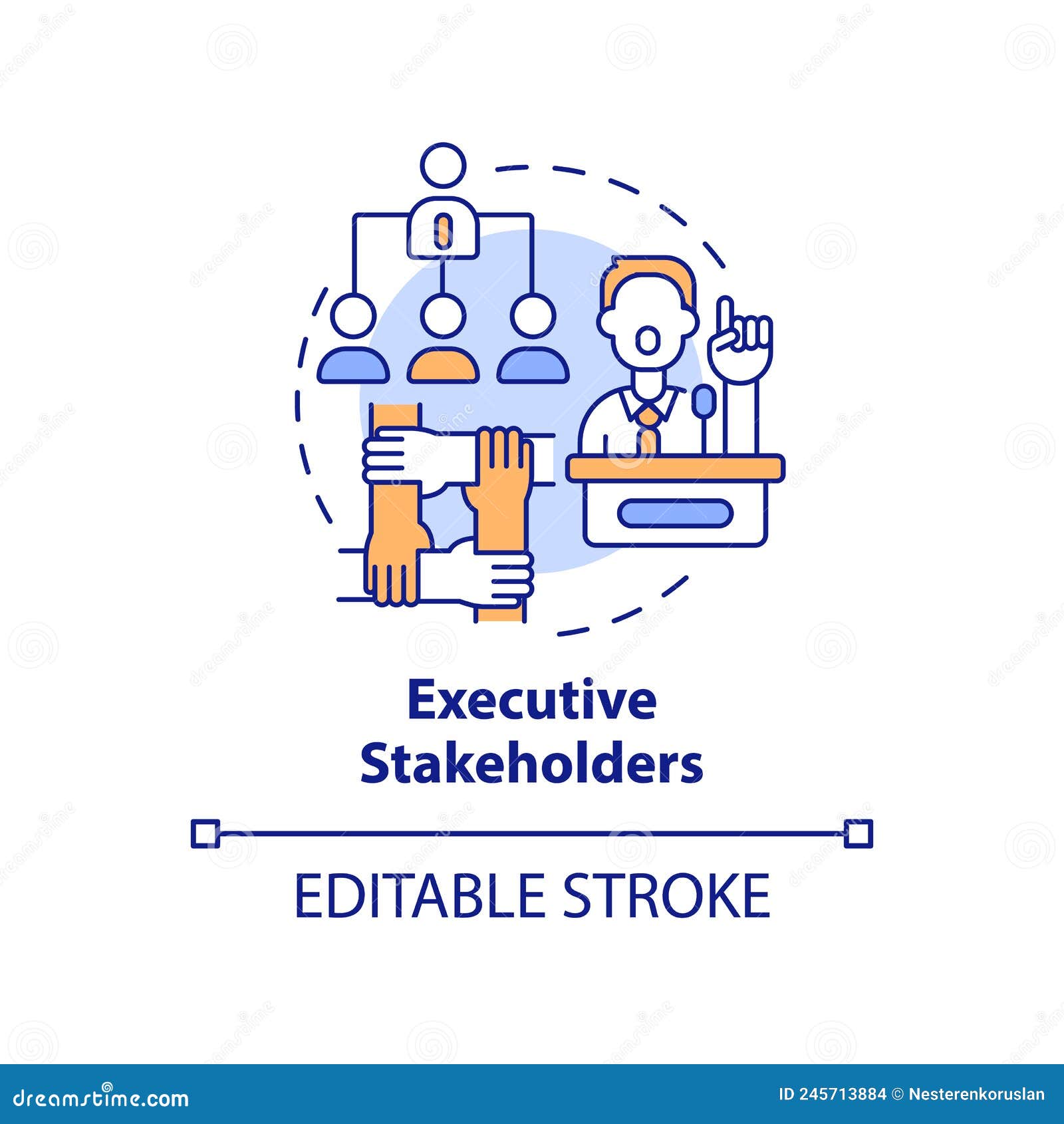 Executive Stakeholders Concept Icon Stock Vector - Illustration of ...