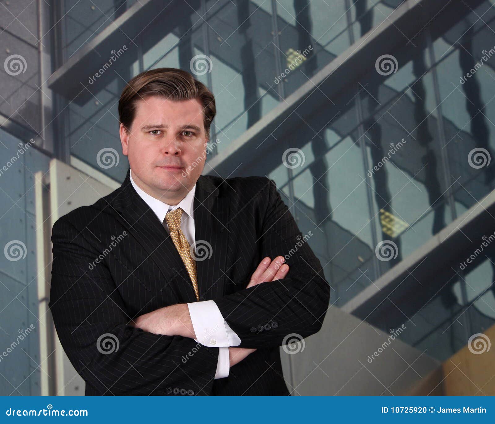 Executive Standing in Front of an Office Building Stock Photo - Image ...