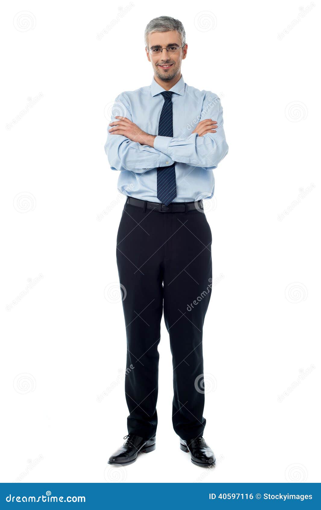 Executive Standing Isolated Over White Stock Photo - Image of male ...