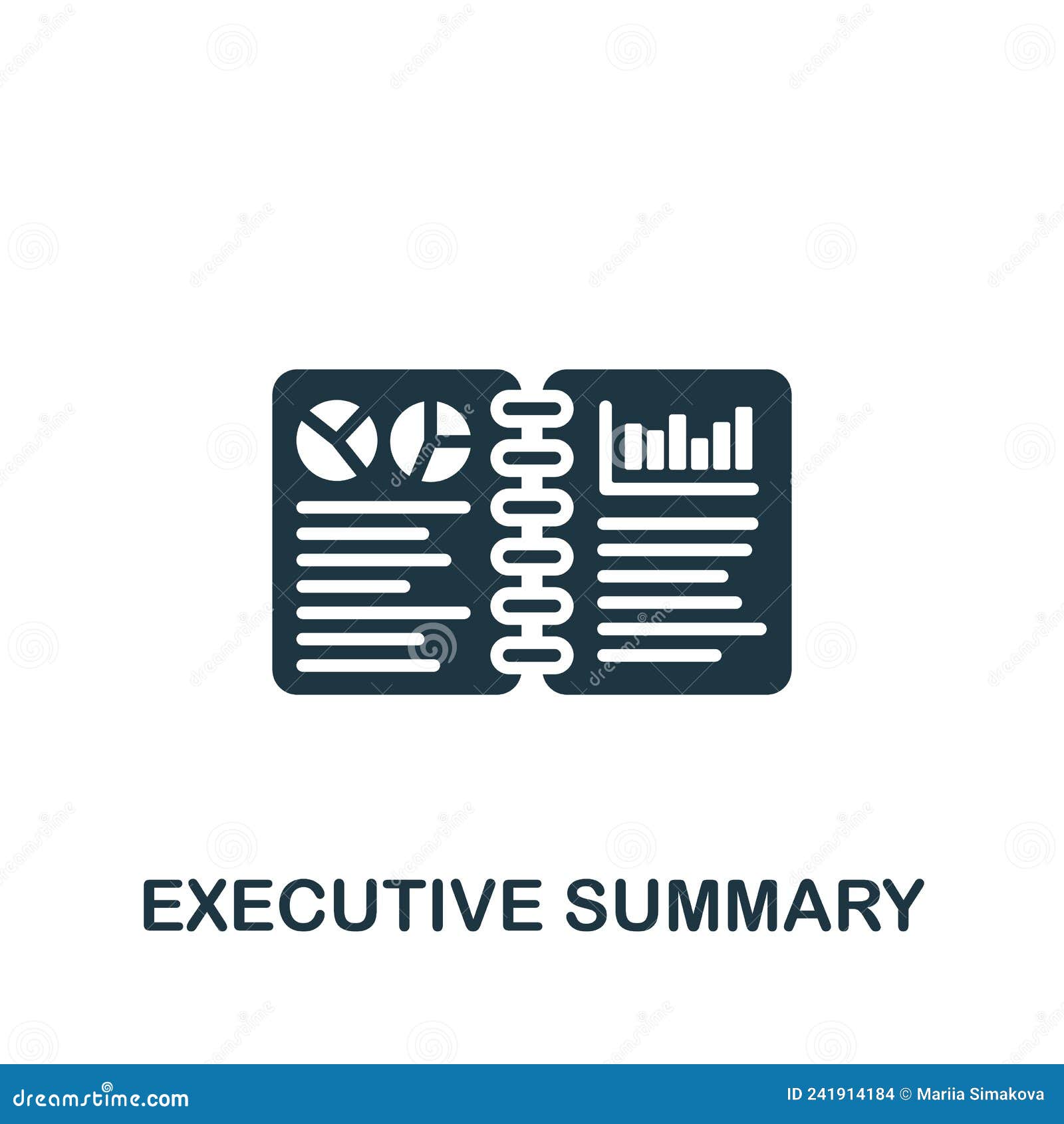 Executive Summary Icon. Monochrome Simple Icon for Templates, Web ...